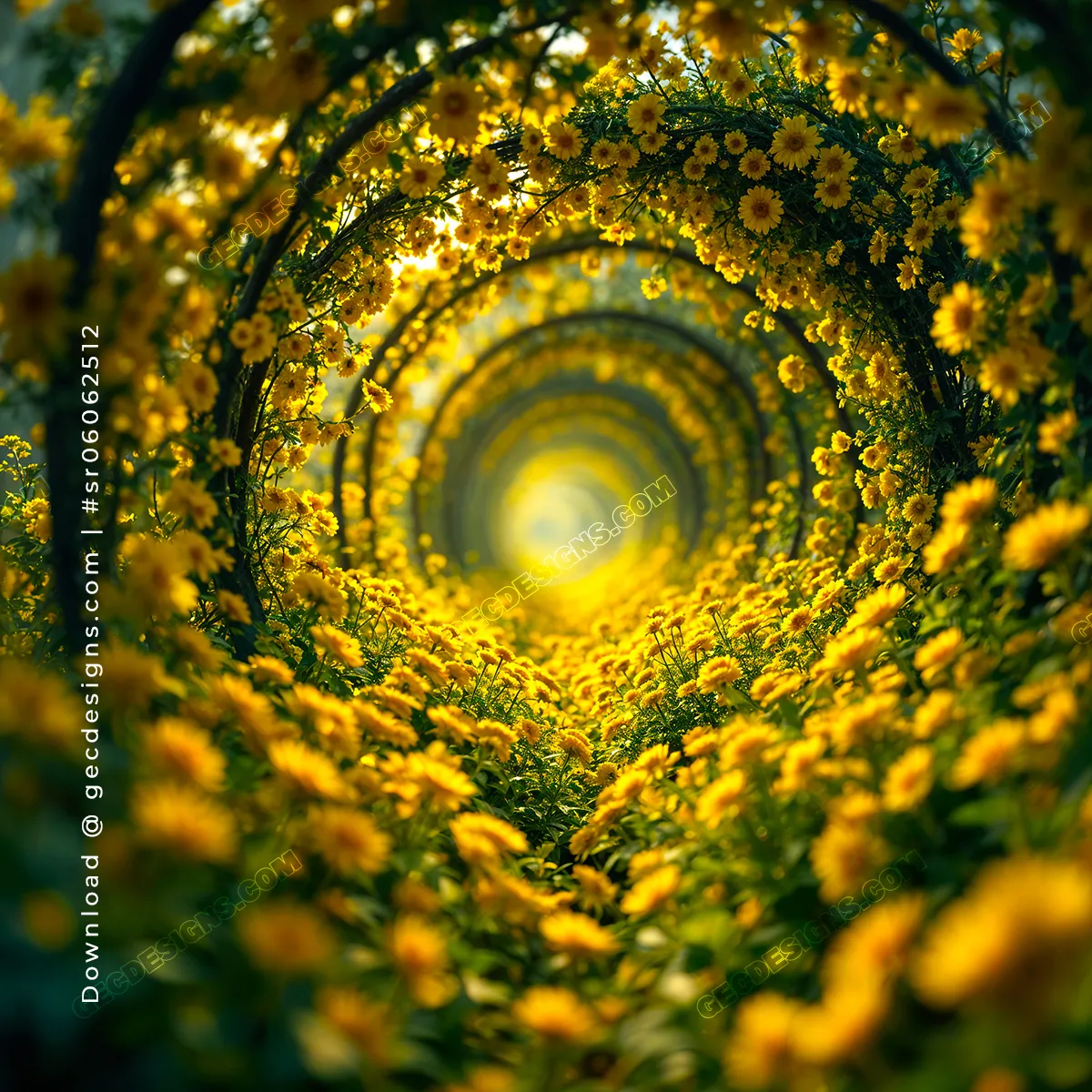 Tunnel with Beautiful Yellow flowers - GEC Designs
