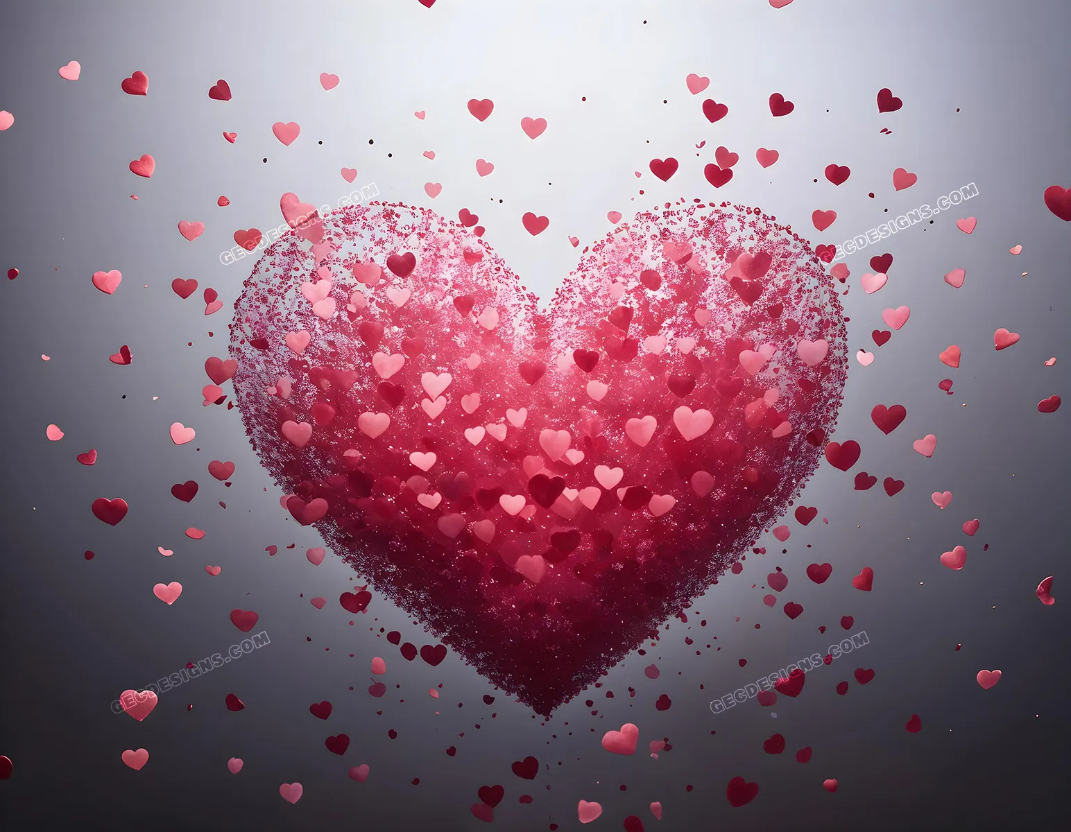 Valentine's Day celebration wallpaper, heart shape, and falling heart ...