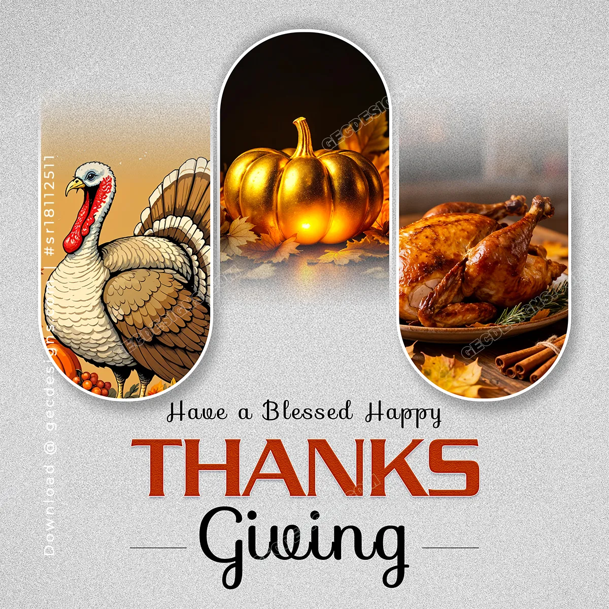 Warm Thanksgiving 2025 Wishes Image with a Classic Turkey Feast and a ...