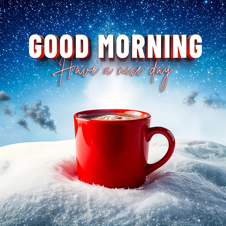 Winter Good Morning wallpaper, Hot coffee cup in Snow background - GEC ...
