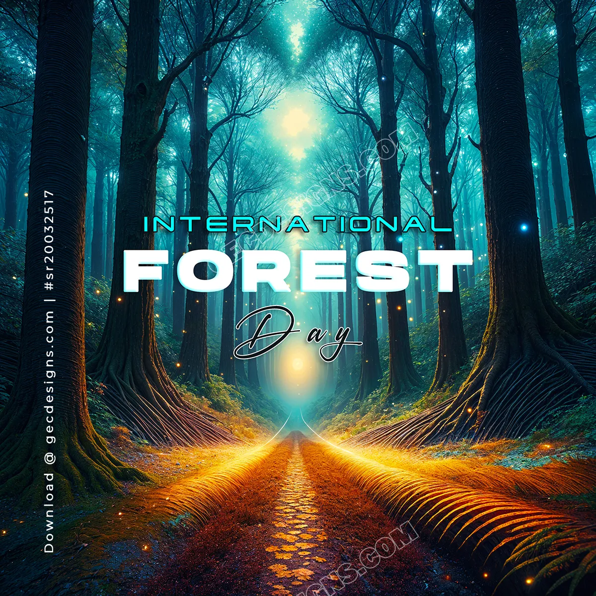 World Forest Day March 21 Forest theme background - GEC Designs