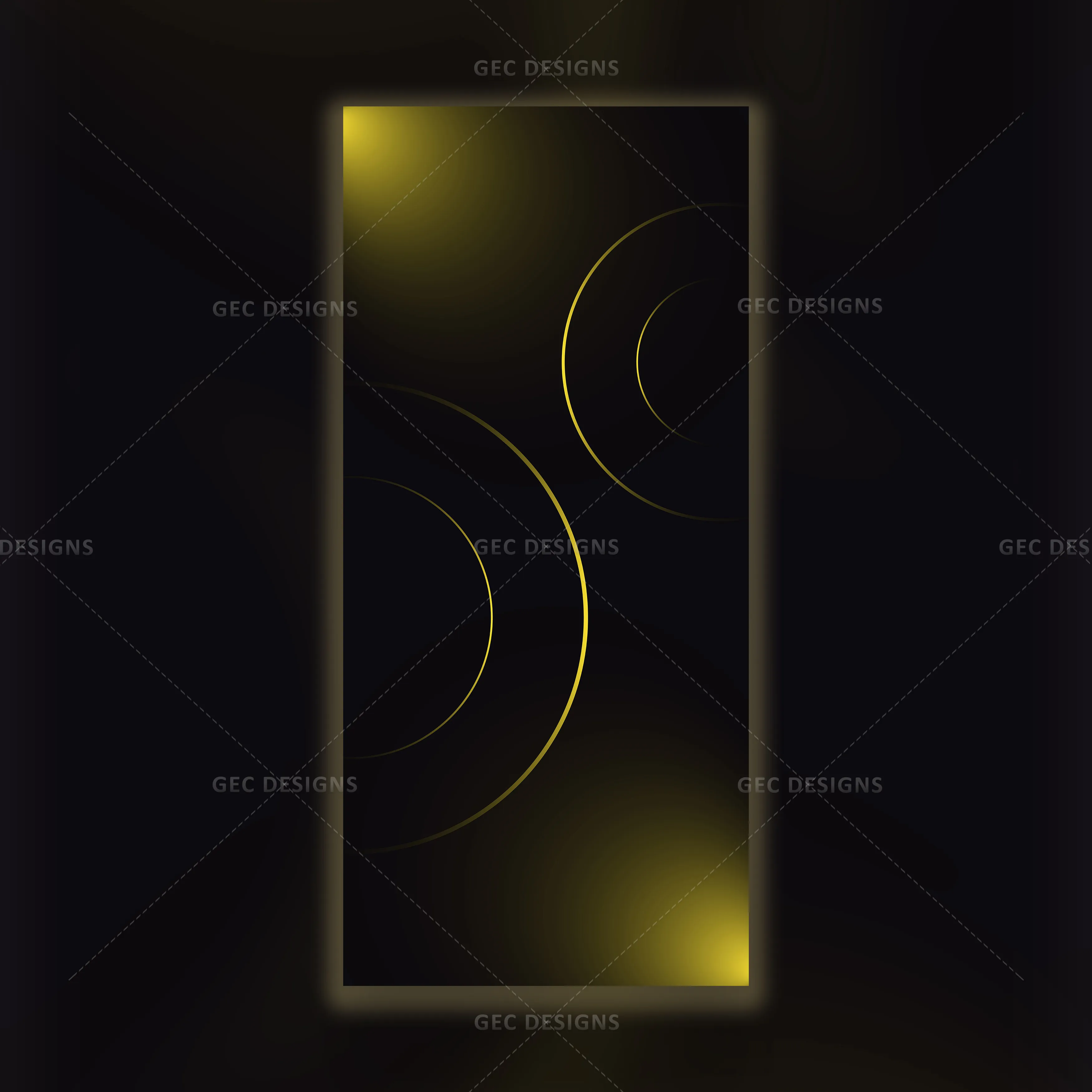Yellow circle dark theme iPhone wallpaper HD | GEC Designs